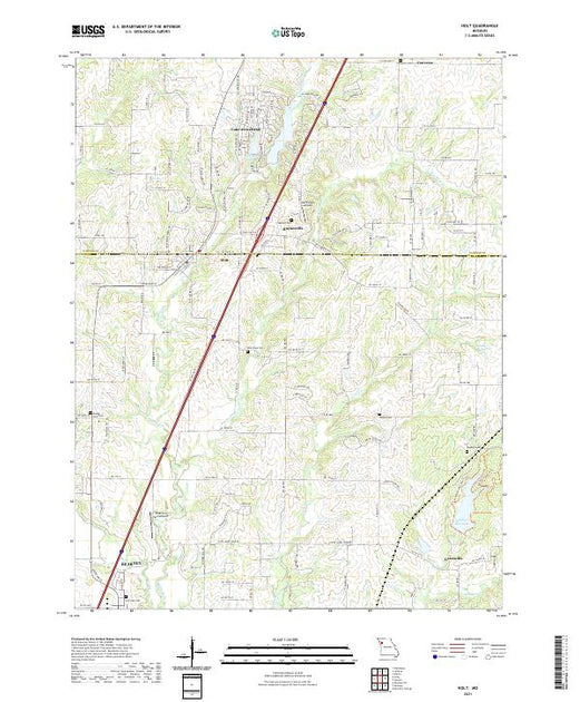 USGS US Topo 7.5-minute map for Holt MO 2021 – American Map Store