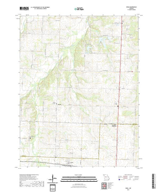USGS US Topo 7.5-minute map for Ionia MO 2021 – American Map Store