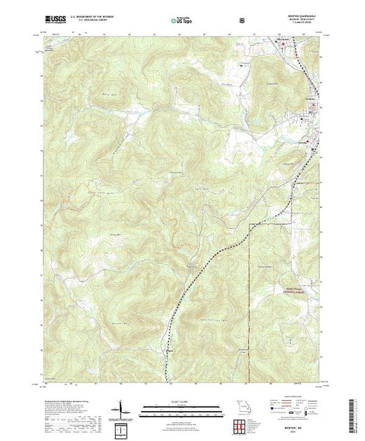 USGS US Topo 7.5-minute map for Ironton MO 2021 – American Map Store