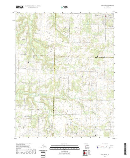 USGS US Topo 7.5-minute map for Jerico Springs MO 2021 – American Map Store