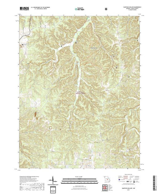 USGS US Topo 7.5-minute map for Kaintuck Hollow MO 2021 – American Map ...