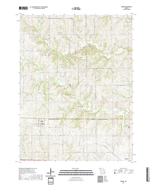 USGS US Topo 7.5-minute map for Kidder MO 2021 – American Map Store
