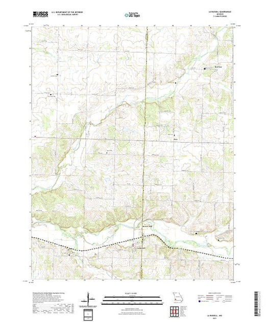 USGS US Topo 7.5-minute map for La Russell MO 2021 – American Map Store