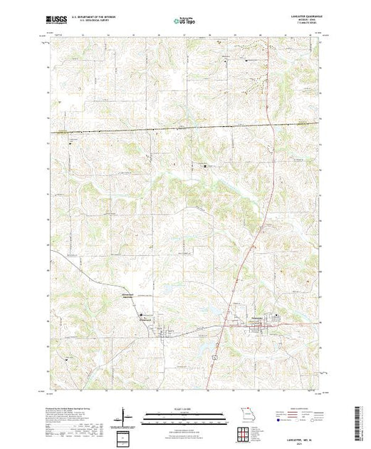 USGS US Topo 7.5-minute map for Lancaster MOIA 2021 – American Map Store