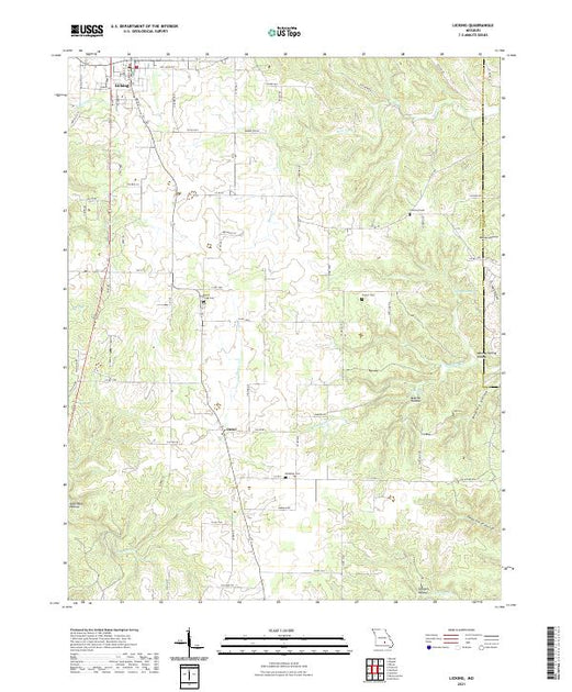 USGS US Topo 7.5-minute map for Licking MO 2021 – American Map Store