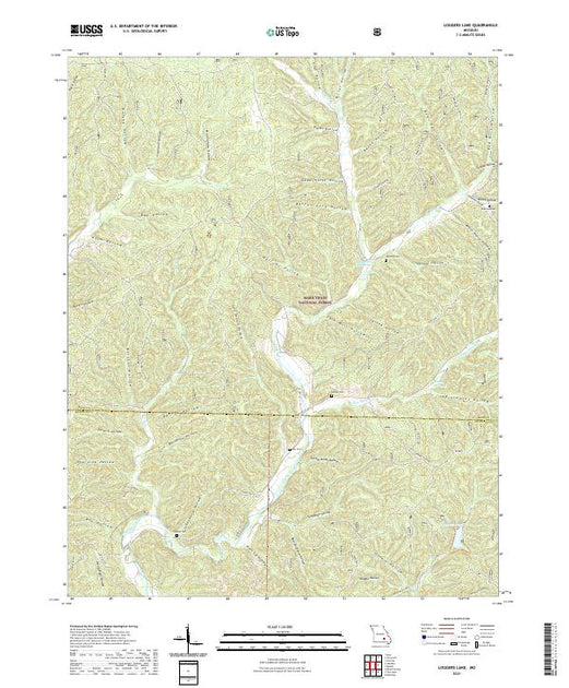 USGS US Topo 7.5-minute map for Loggers Lake MO 2021 – American Map Store