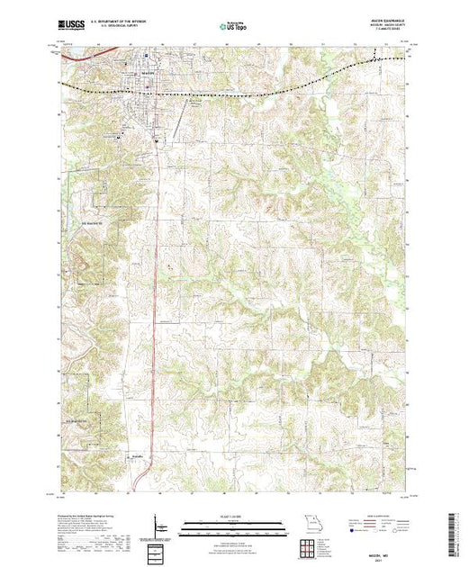 USGS US Topo 7.5-minute map for Macon MO 2021 – American Map Store
