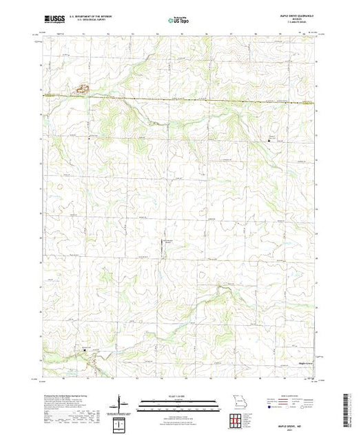 USGS US Topo 7.5-minute map for Maple Grove MO 2021 – American Map Store