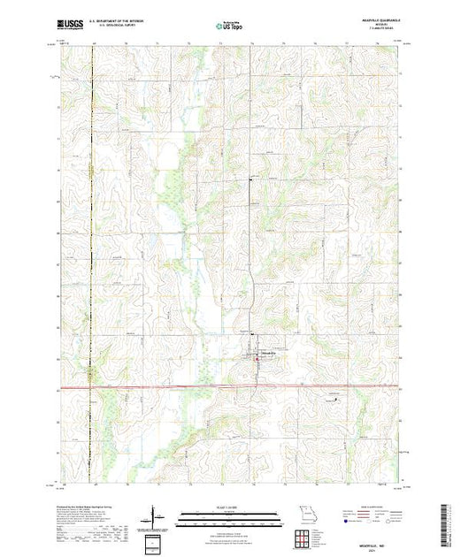 USGS US Topo 7.5-minute map for Meadville MO 2021 – American Map Store