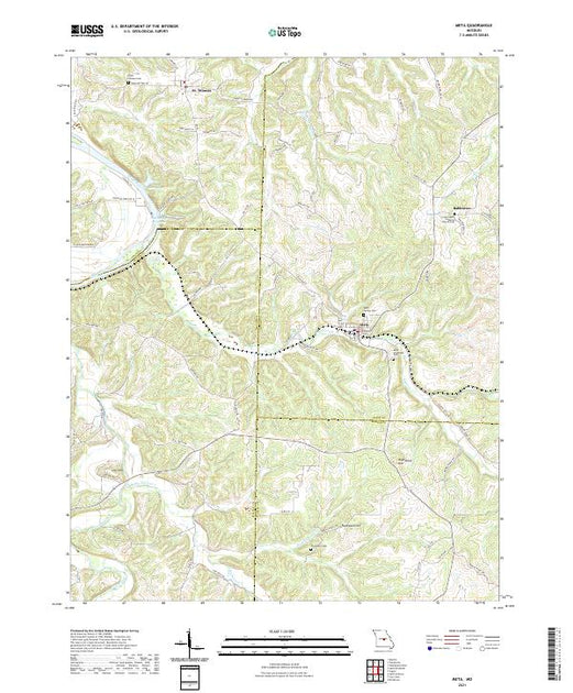 USGS US Topo 7.5-minute map for Meta MO 2021 – American Map Store