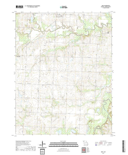 USGS US Topo 7.5-minute map for Metz MO 2021 – American Map Store