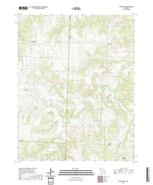 USGS US Topo 7.5-minute map for Montevallo MO 2021 – American Map Store