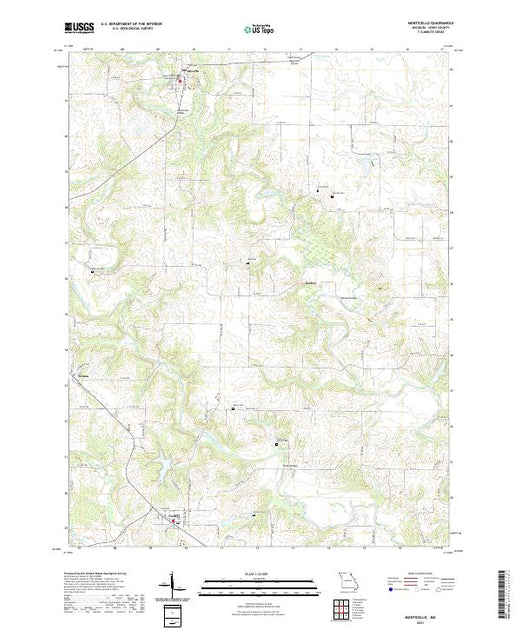 USGS US Topo 7.5-minute map for Monticello MO 2021 – American Map Store