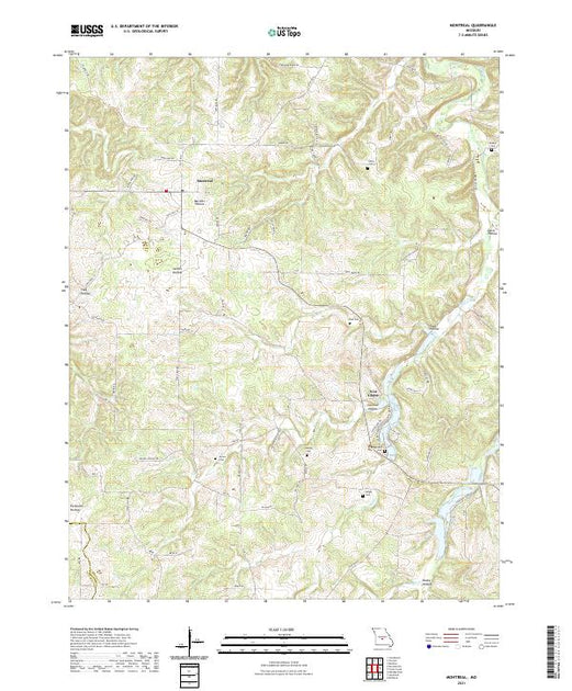 USGS US Topo 7.5-minute map for Montreal MO 2021 – American Map Store