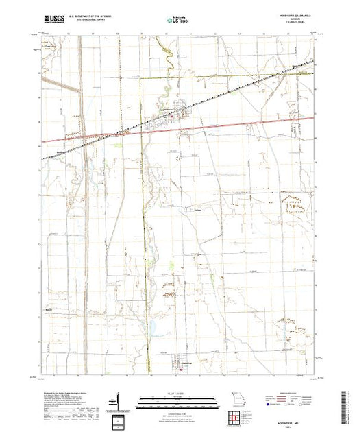 USGS US Topo 7.5-minute map for Morehouse MO 2021 – American Map Store