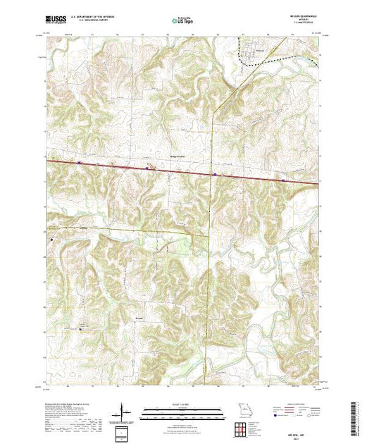 USGS US Topo 7.5-minute map for Nelson MO 2021 – American Map Store