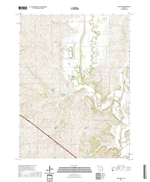 USGS US Topo 7.5-minute map for New Point MO 2021 – American Map Store