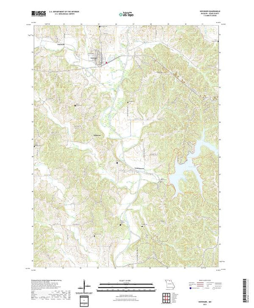 USGS US Topo 7.5-minute map for Novinger MO 2021 – American Map Store