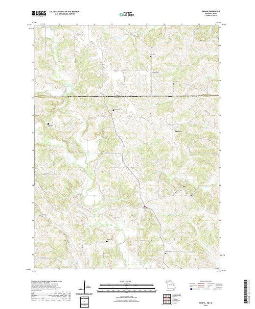 USGS US Topo 7.5-minute map for Omaha MOIA 2021 – American Map Store