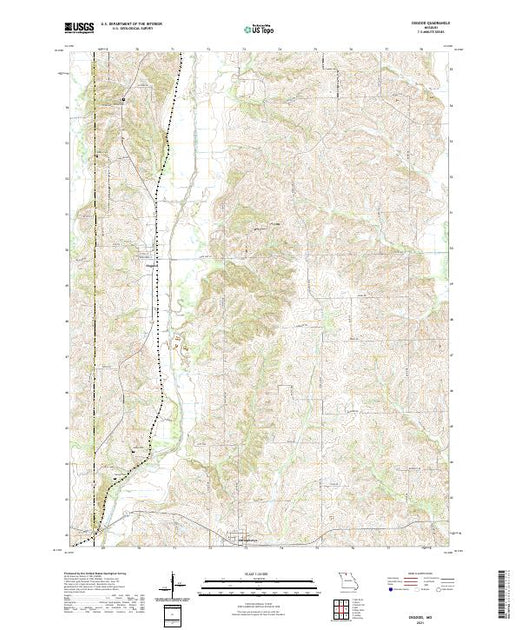 USGS US Topo 7.5-minute map for Osgood MO 2021 – American Map Store