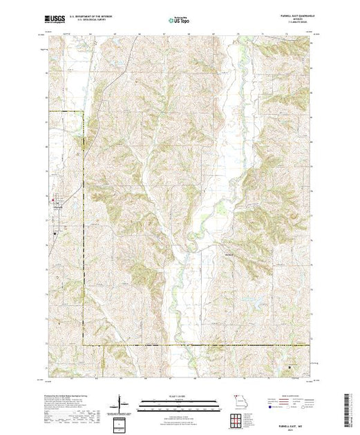 USGS US Topo 7.5-minute map for Parnell East MO 2021 – American Map Store