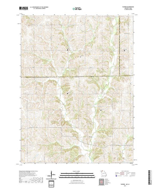 USGS US Topo 7.5-minute map for Pawnee MOIA 2021 – American Map Store