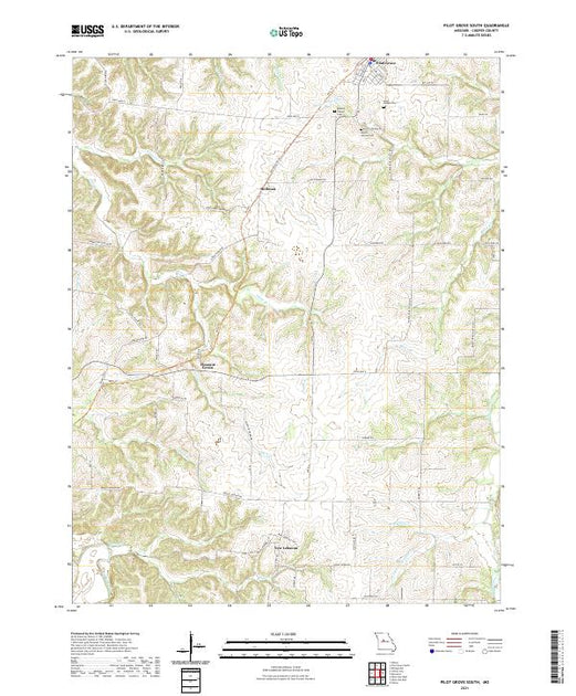 USGS US Topo 7.5-minute map for Pilot Grove South MO 2021 – American ...