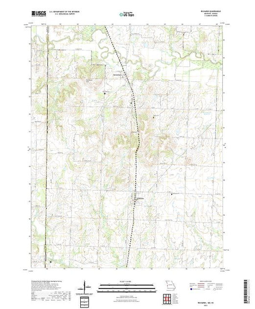 USGS US Topo 7.5-minute map for Richards MOKS 2021 – American Map Store