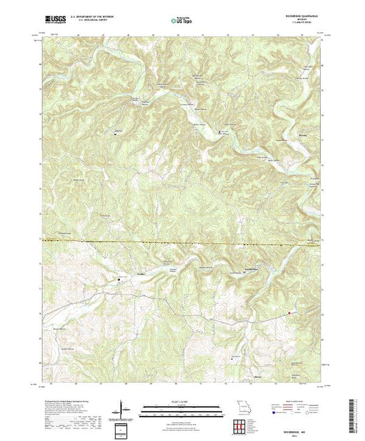 USGS US Topo 7.5-minute map for Rockbridge MO 2021 – American Map Store