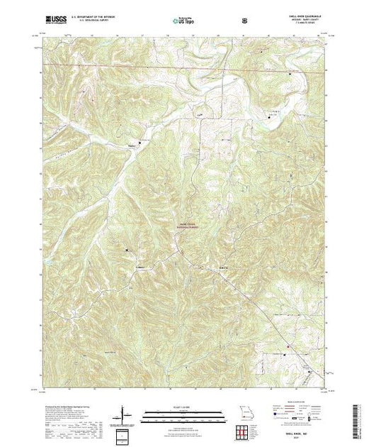 USGS US Topo 7.5-minute map for Shell Knob MO 2021 – American Map Store