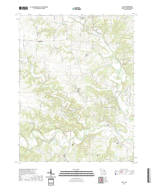 USGS US Topo 7.5-minute map for Silex MO 2021 – American Map Store