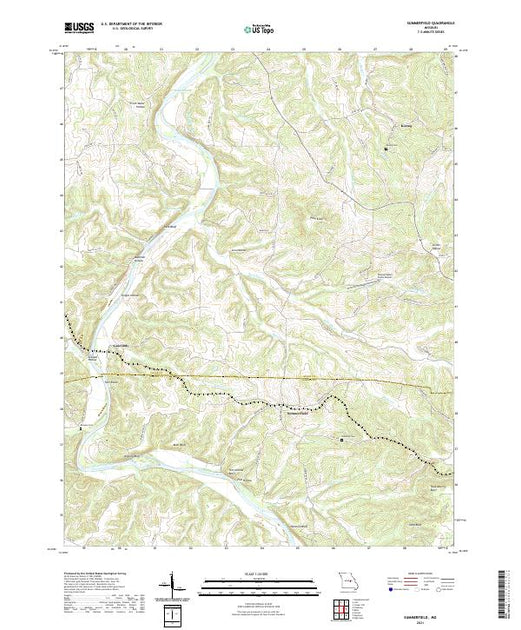 USGS US Topo 7.5-minute map for Summerfield MO 2021 – American Map Store