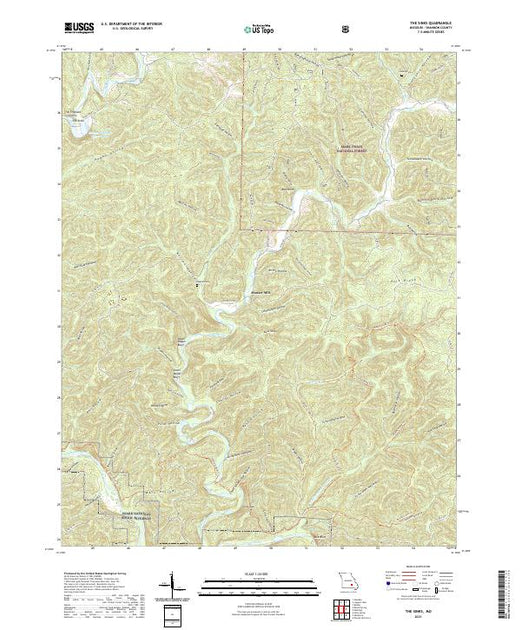 USGS US Topo 7.5-minute map for The Sinks MO 2021 – American Map Store
