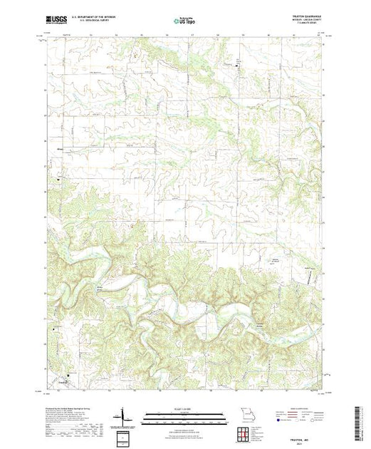USGS US Topo 7.5-minute map for Truxton MO 2021 – American Map Store