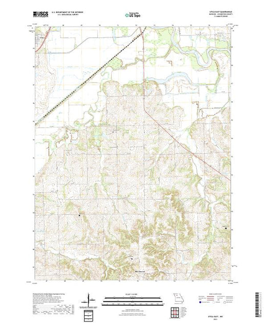 USGS US Topo 7.5-minute map for Utica East MO 2021 – American Map Store