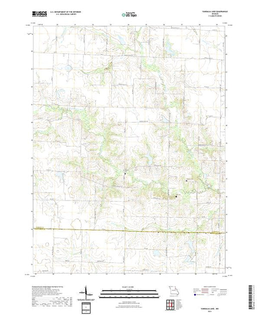 USGS US Topo 7.5-minute map for Vandalia Lake MO 2021 – American Map Store