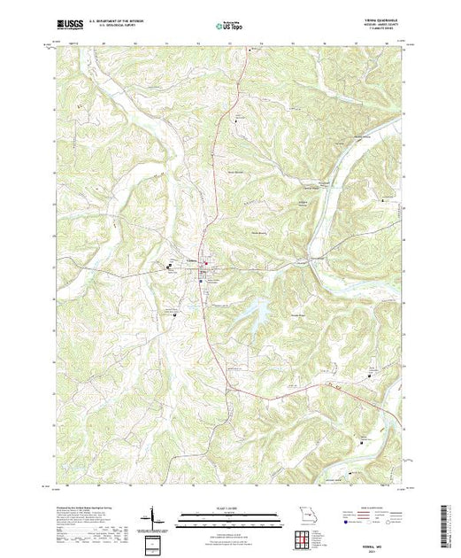 USGS US Topo 7.5-minute map for Vienna MO 2021 – American Map Store