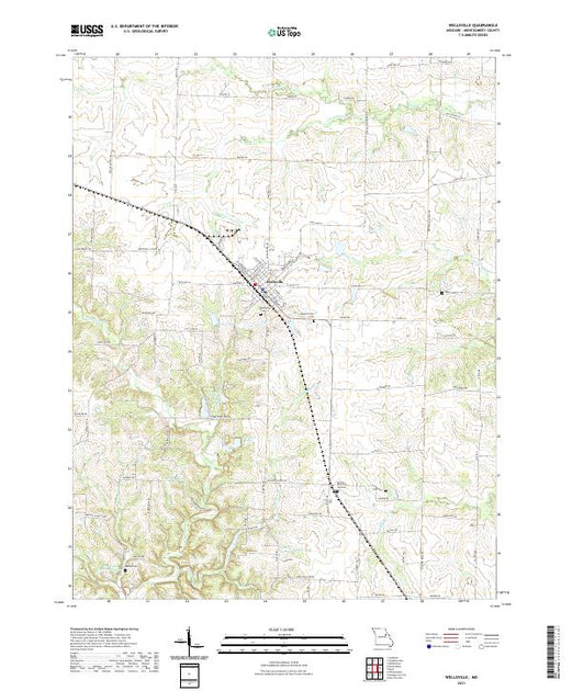 USGS US Topo 7.5-minute map for Wellsville MO 2021 – American Map Store