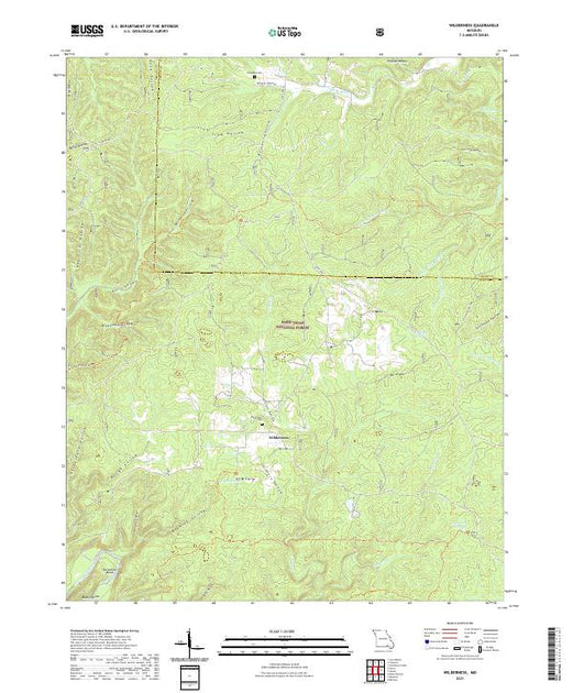 USGS US Topo 7.5-minute map for Wilderness MO 2021 – American Map Store