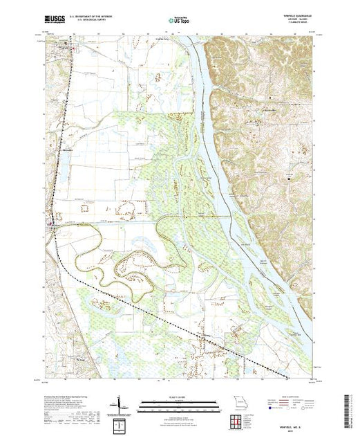 USGS US Topo 7.5-minute map for Winfield MOIL 2021 – American Map Store