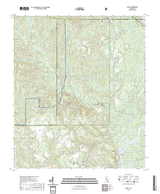 US Topo 7.5-minute map for Avent MS – American Map Store