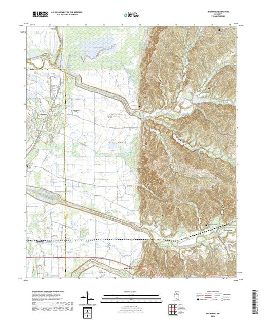 US Topo 7.5-minute map for Browning MS – American Map Store