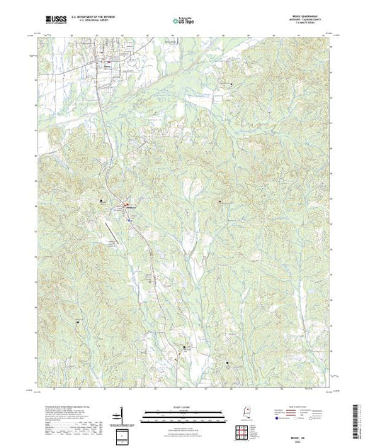 US Topo 7.5-minute map for Bruce MS – American Map Store
