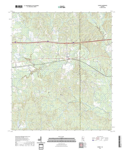 US Topo 7.5-minute map for Chunky MS – American Map Store