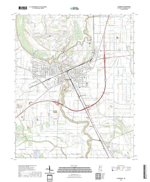 US Topo 7.5-minute map for Clarksdale MS – American Map Store