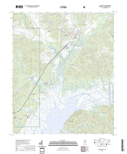 US Topo 7.5-minute map for Coffeeville MS – American Map Store