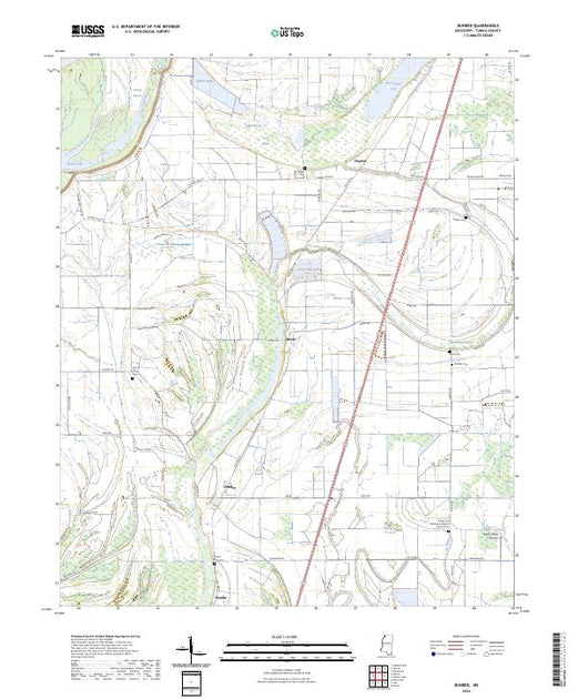 US Topo 7.5-minute map for Dundee MS – American Map Store
