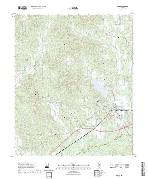 US Topo 7.5-minute map for Eupora MS – American Map Store