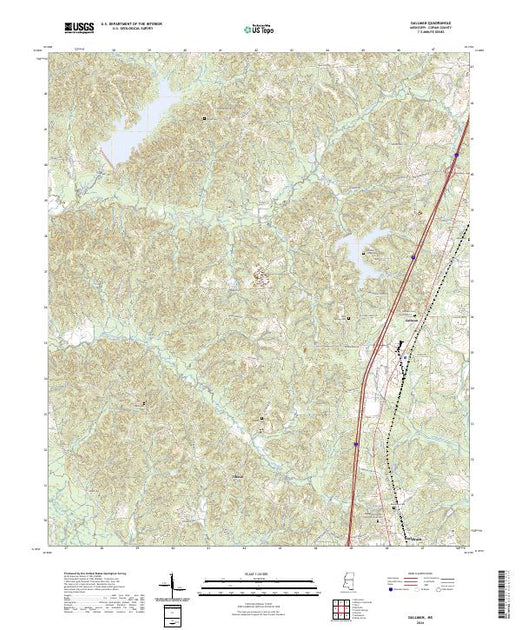 US Topo 7.5-minute map for Gallman MS – American Map Store