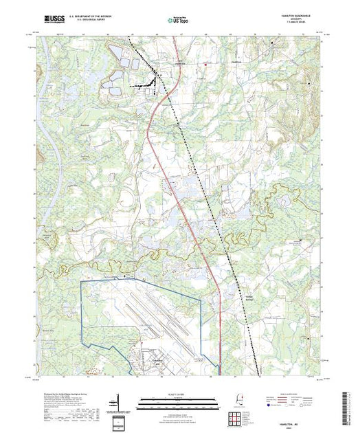 US Topo 7.5-minute map for Hamilton MS – American Map Store